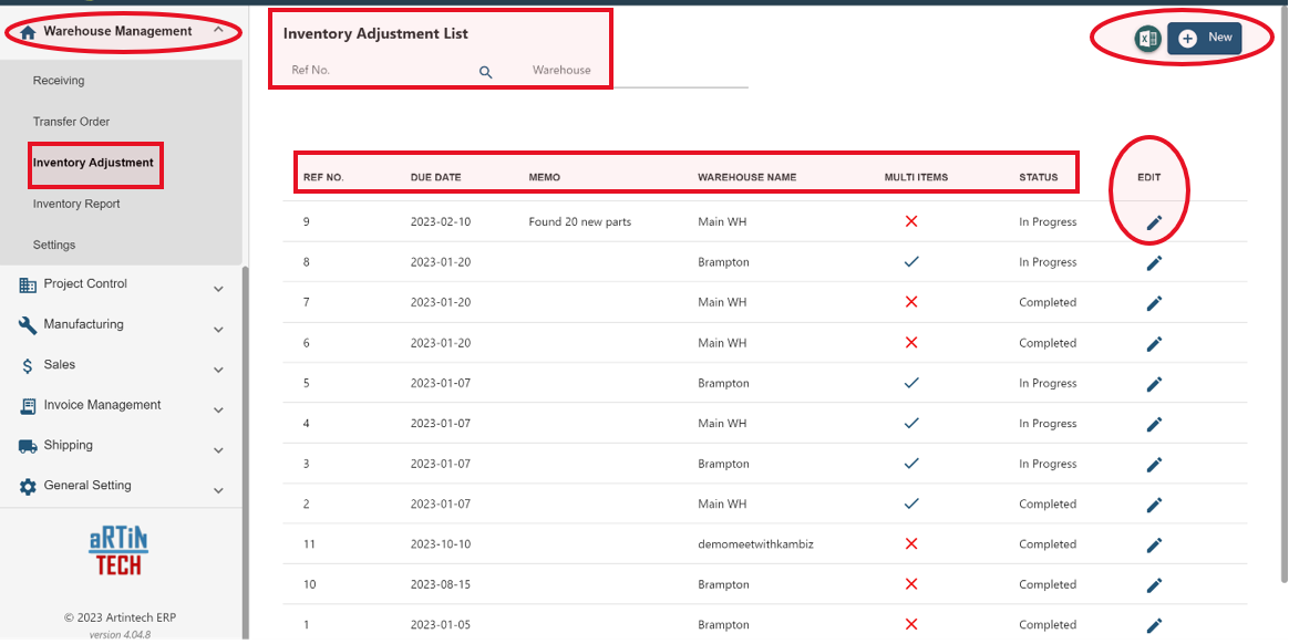 Inventory Counting and Adjustments - Artintech Software Solutions