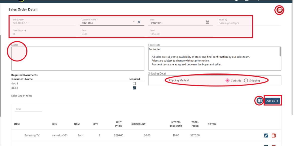 Creating a Sales Order - Artintech Software Solutions